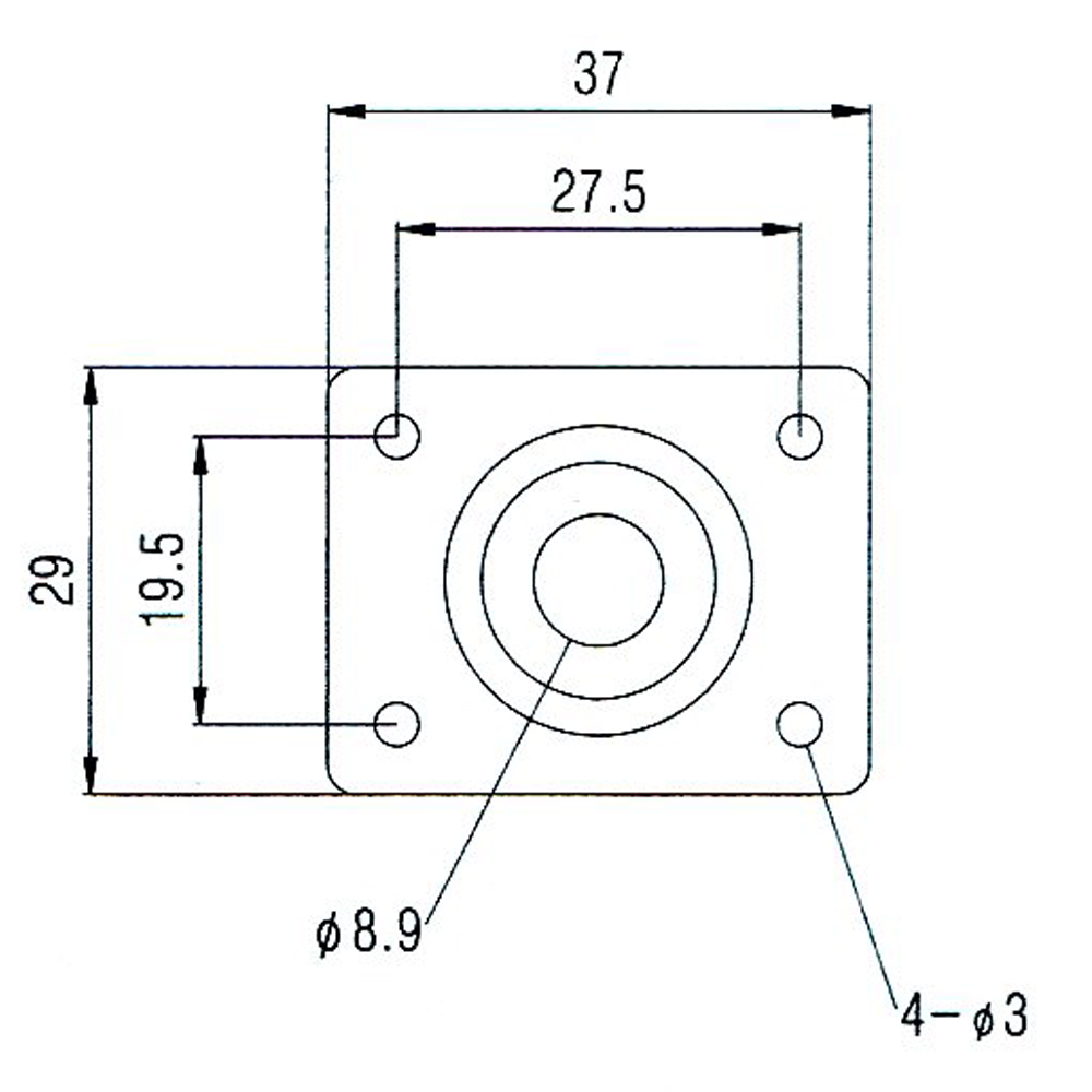 Recessed Rectangular Jack Plate